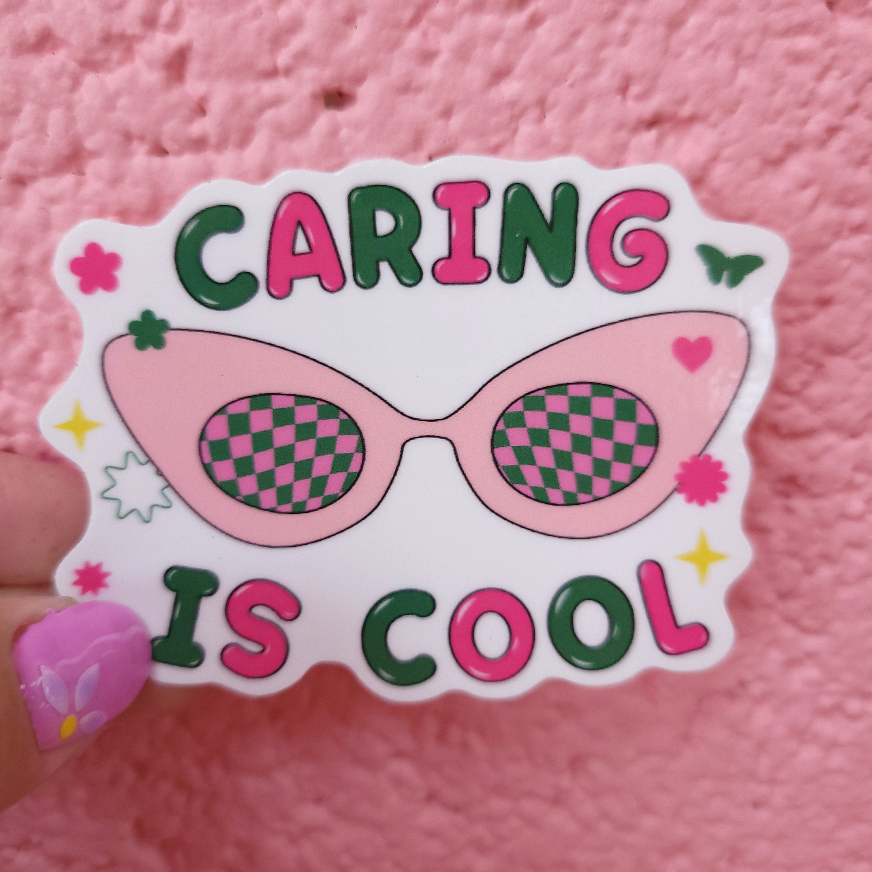 "Caring is Cool" Sticker – Sunshine Studio