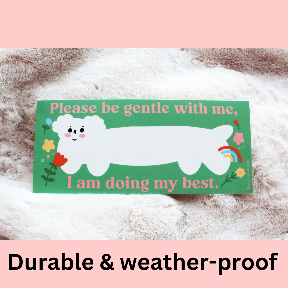 Please Be Gentle Bumper Sticker – Sunshine Studio
